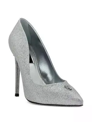 Philipp Plein 120mm Glittered Stiletto Pumps - Silver