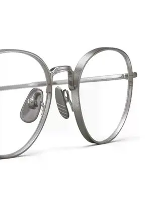 Thom Browne Round-frame Titanium Glasses - Silver