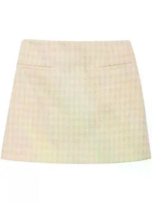 ANINE BING Vanessa Houndstooth Tweed Miniskirt