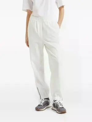 Brunello Cucinelli Mid-rise Track Trousers - White