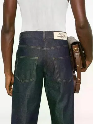 Gucci Logo-patch Straight-leg Jeans