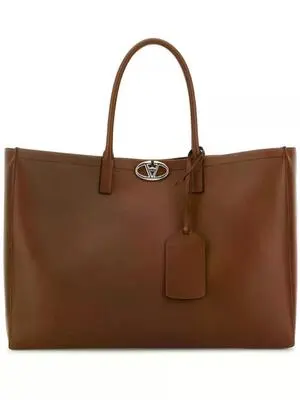 Valentino Garavani Large Vlogo Locker Tote - Brown