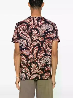 Etro Paisley-print Cotton T-shirt - Blue