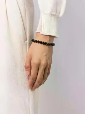 SYDNEY EVAN 14kt Yellow Gold Hypersthene Bead Bracelet