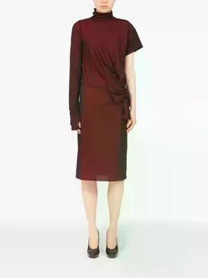 MAISON MARGIELA Asymmetric Ruched Midi Dress