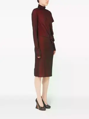 MAISON MARGIELA Asymmetric Ruched Midi Dress