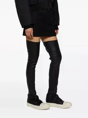 Rick Owens Thigh-high Leather Boots - Black