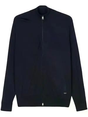 Brioni Logo-plaque Zipped Jumper