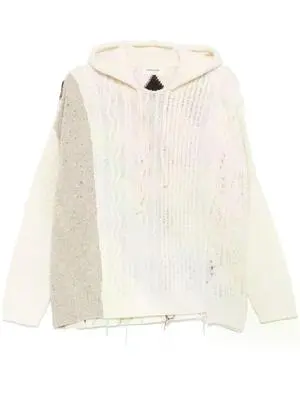 ATOMO FACTORY Paneled Cable Knit Sweater