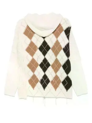 ATOMO FACTORY Paneled Cable Knit Sweater