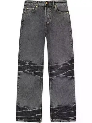 GANNI Wide-leg Jeans With Whiskering