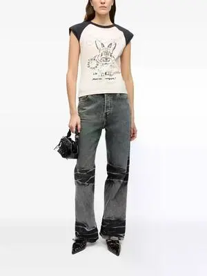 GANNI Wide-leg Jeans With Whiskering