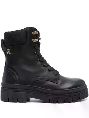 Tommy Hilfiger Monogram-embroidered Boots