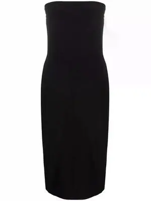 Norma Kamali Mid-length Strapless Dress - Black