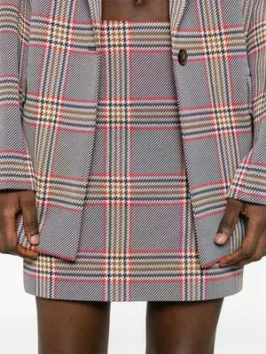 A.M.G. Checked Mini Skirt