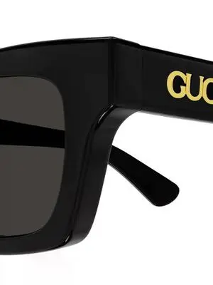 Gucci Rectangle-frame Sunglasses - Black