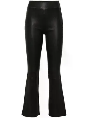 ARMA Flared Cropped Leather Trousers