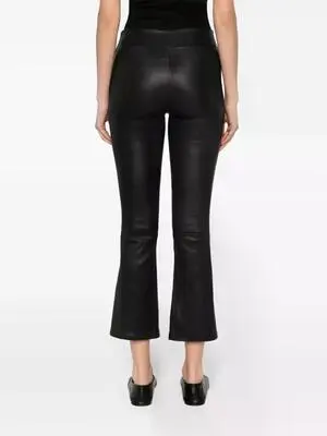 ARMA Flared Cropped Leather Trousers