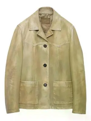 Prada Leather Jacket - Green