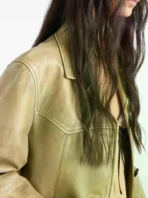Prada Leather Jacket - Green