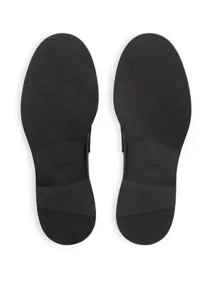 Prada Logo-plaque Brushed Leather Loafers