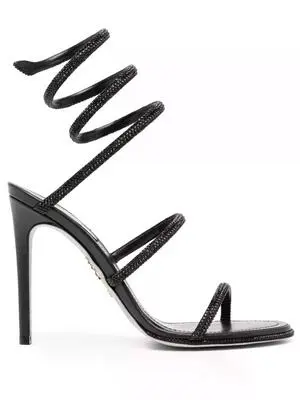 Rene Caovilla 110mm Cleo Embellished Sandals - Black
