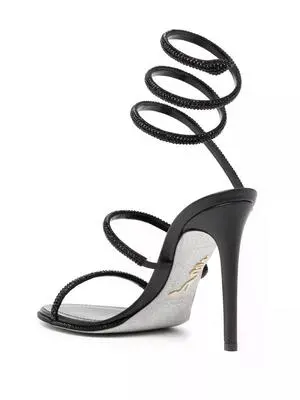 Rene Caovilla 110mm Cleo Embellished Sandals - Black