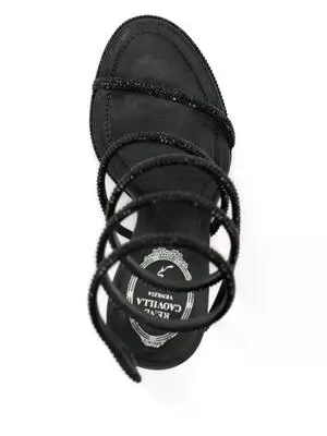 Rene Caovilla 110mm Cleo Embellished Sandals - Black