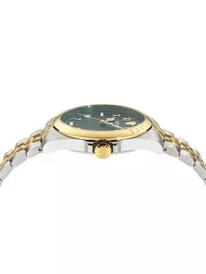 Versace Stainless Steel And Gold Tone Bracelet Watch With Dial