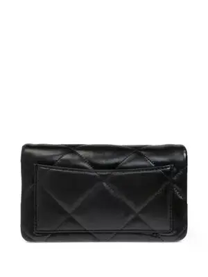 Tory Burch Quilted Leather Wallet With Chain Strap - Black