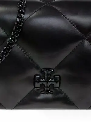 Tory Burch Quilted Leather Wallet With Chain Strap - Black