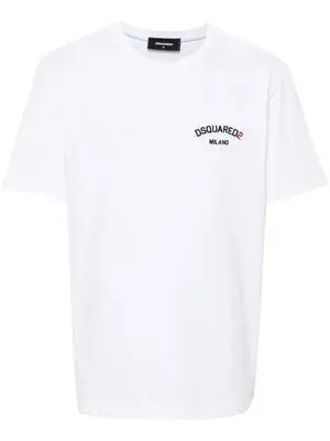 Dsquared2 Logo-embroidered Cotton T-shirt