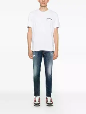 Dsquared2 Logo-embroidered Cotton T-shirt