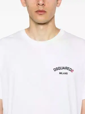 Dsquared2 Logo-embroidered Cotton T-shirt
