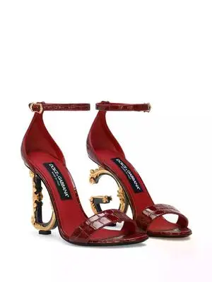 Dolce & Gabbana Baroque Dg-heel Leather Sandals