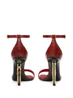 Dolce & Gabbana Baroque Dg-heel Leather Sandals