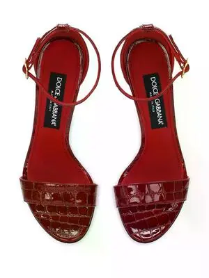 Dolce & Gabbana Baroque Dg-heel Leather Sandals