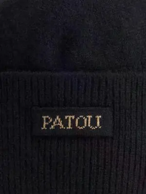 PATOU Logo-patch Beanie - Black