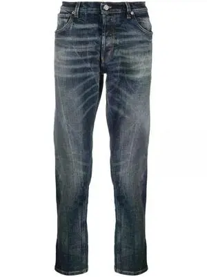 DONDUP Whiskering-effect Straight Leg Jeans - Blue