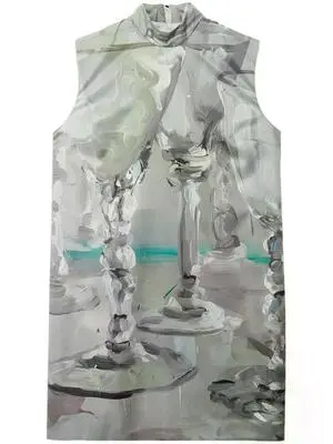 MSGM Graphic-print Mini Dress