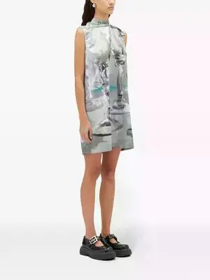 MSGM Graphic-print Mini Dress