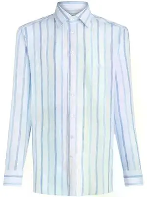 Etro Pegaso-embroidered Striped Shirt