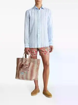 Etro Pegaso-embroidered Striped Shirt