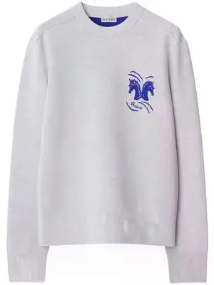 Burberry Intarsia-knit Mirrored Horse Jumper