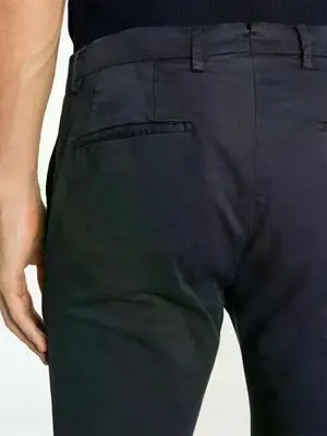 BRIGLIA 1949 Low-rise Stretch-cotton Tapered Chinos - Blue