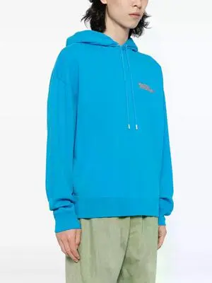 Maison Kitsuné Embroidered-logo Cotton Hoodie