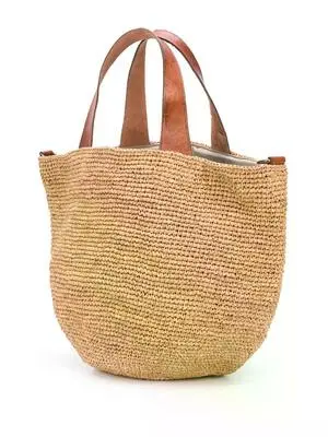 IBELIV Woven Top-handle Tote - Neutrals