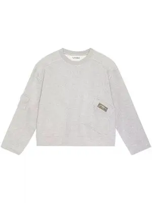 GANNI Logo-patch Sweatshirt