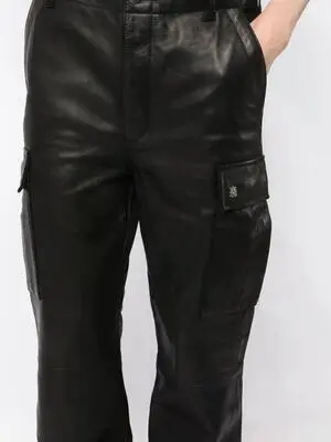 Amiri Logo-plaque Polished Trousers