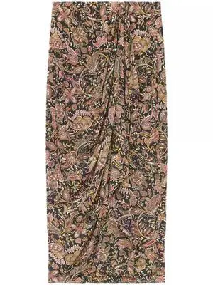 MARANT ETOILE Zaine Midi Skirt - Black